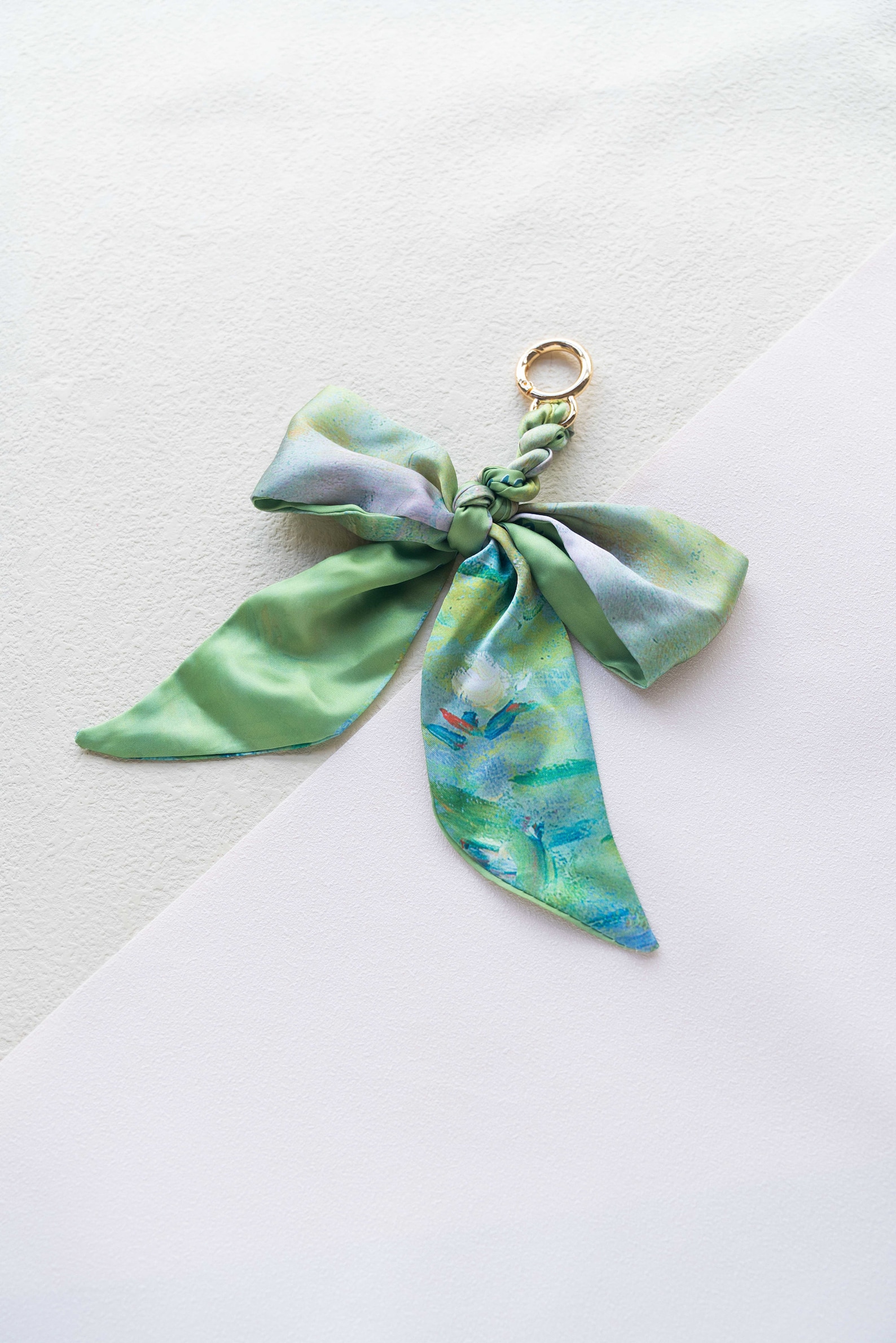 Soft Braided Skinny Scarf Keychain Keyring Hangbag Purse Vintage Art ...