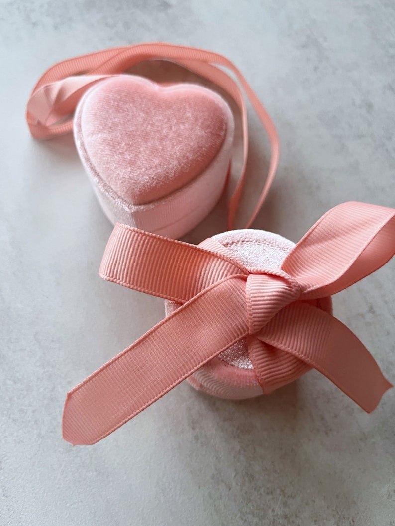 Pink Velvet Ring Box Jewellery Packaging Storage Box With Ribbon ...