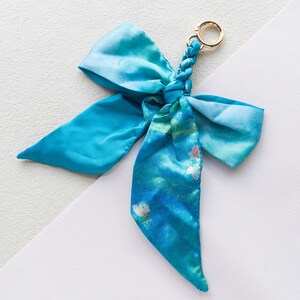 Soft Braided Skinny Scarf Keychain Keyring Hangbag Purse Vintage Art ...