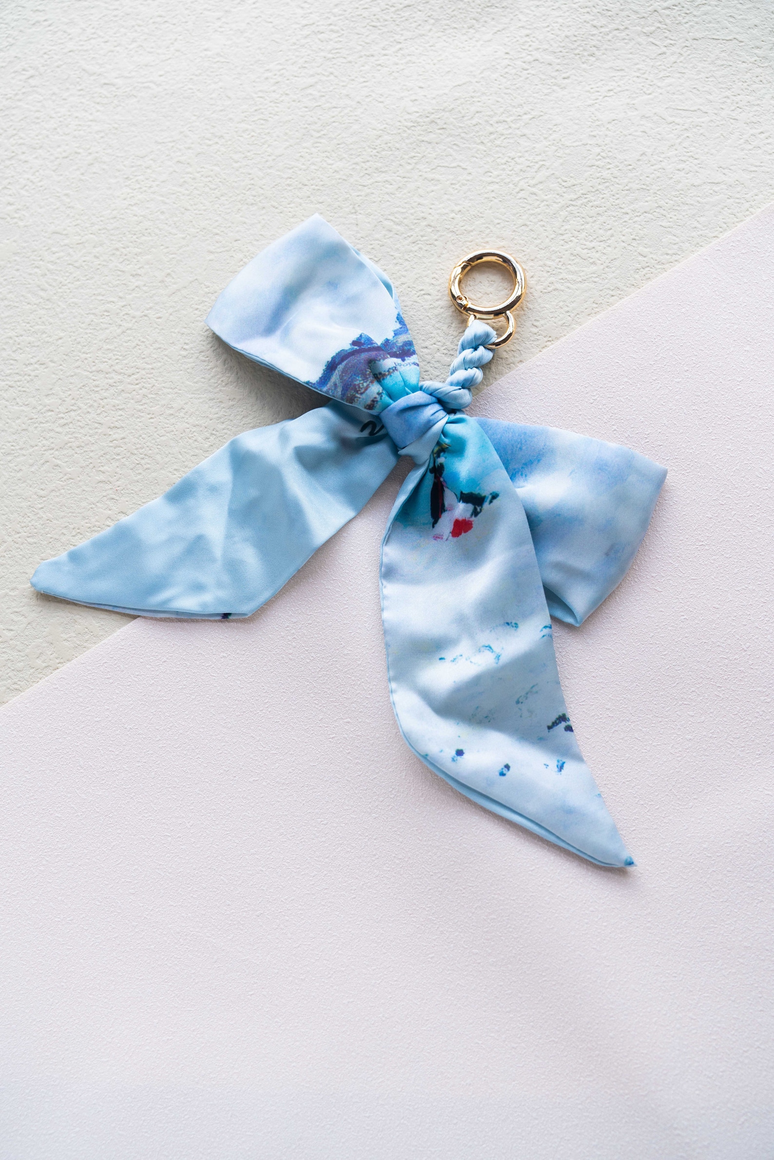 Soft Braided Skinny Scarf Keychain Keyring Hangbag Purse Vintage Art ...