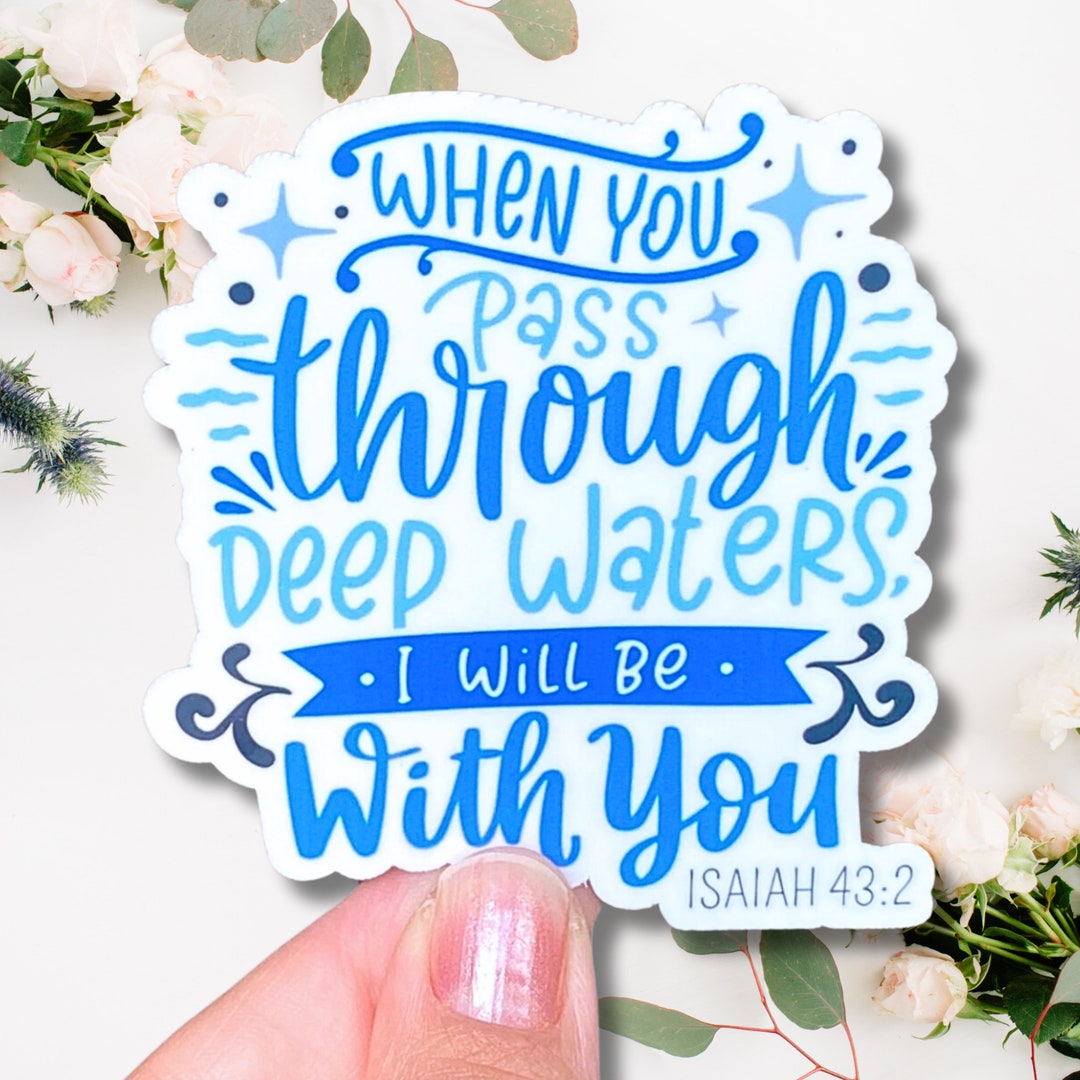 Bible Verse Sticker I Will Be With You Sticker Catholic Woman Gift ...