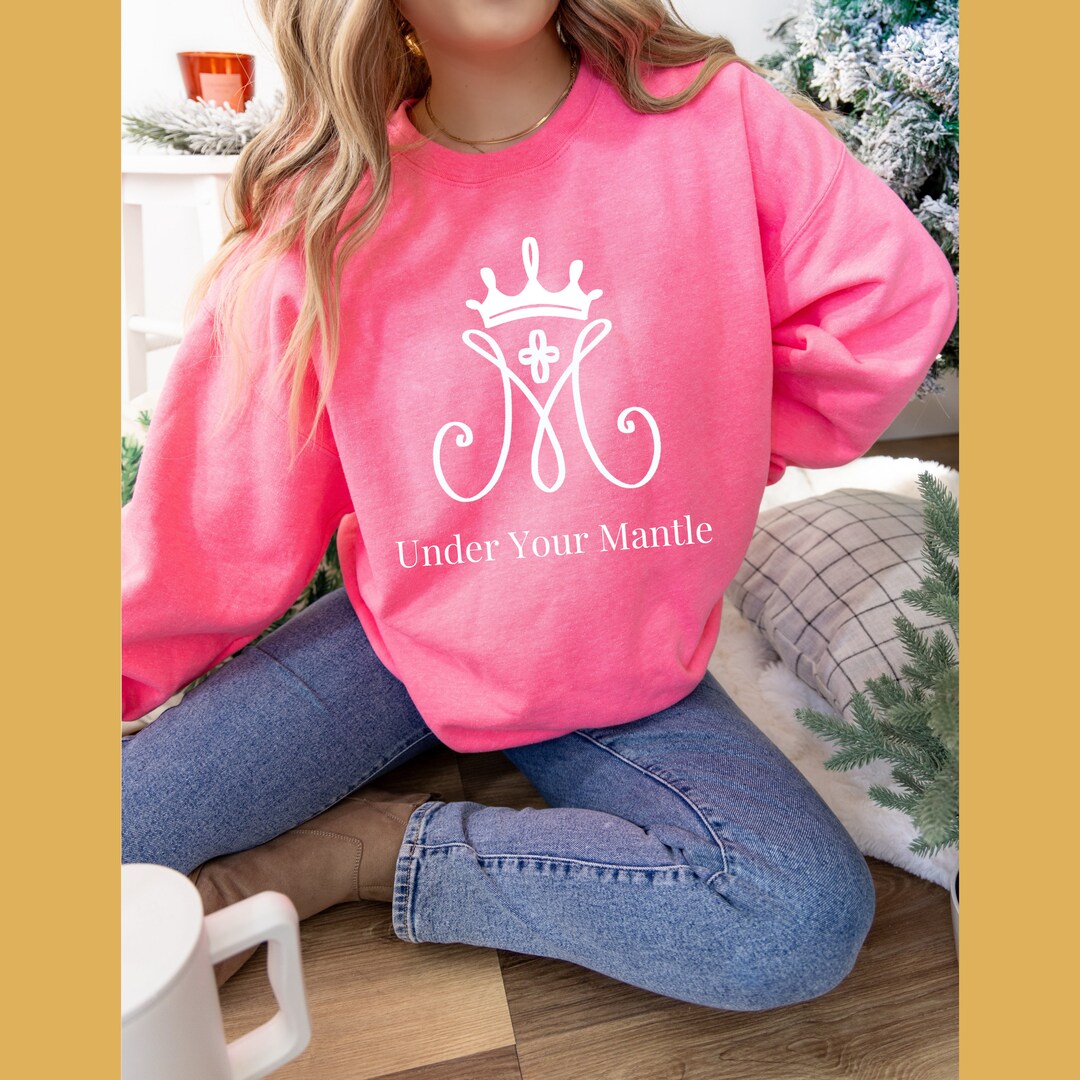 Marian Monogram Tshirt Catholic Mary Sweatshirt Gift for Her Catholic ...