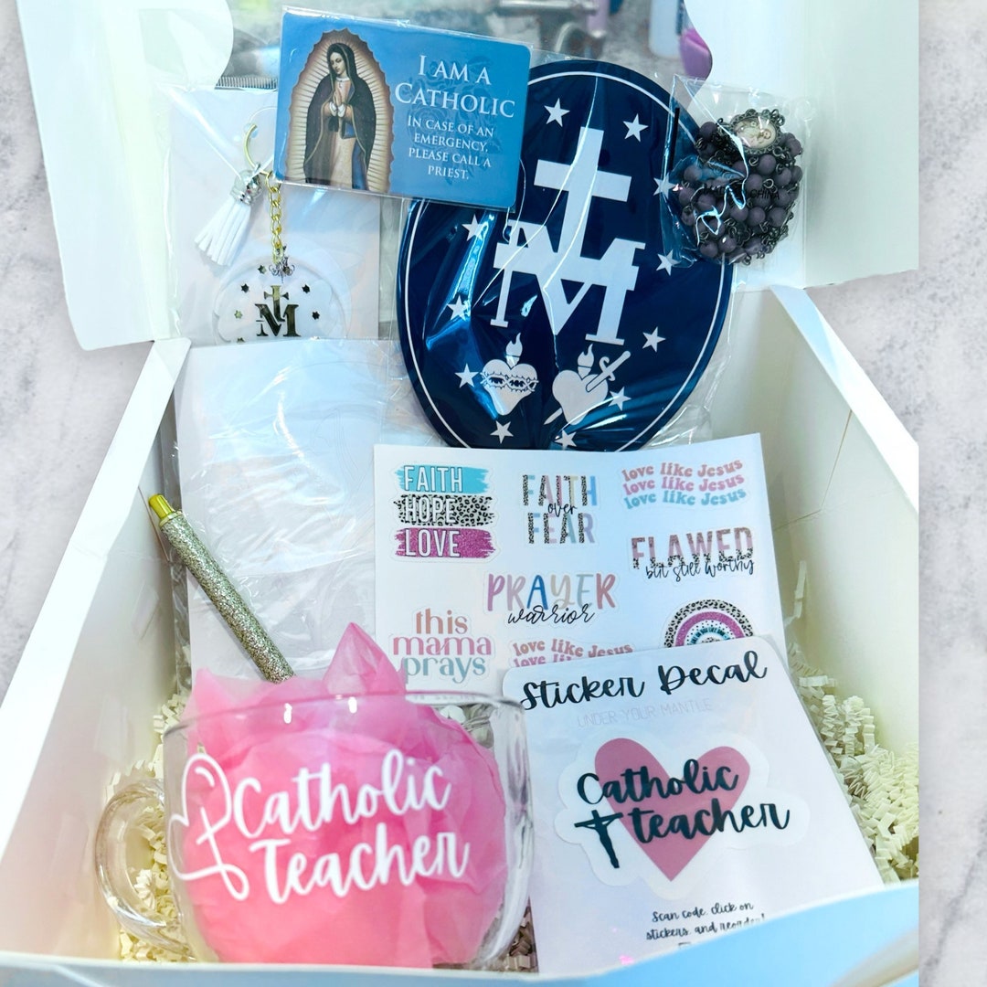 Buy Catholic Teacher Gift Thank You Teacher Gift Pack Gift for Her ...