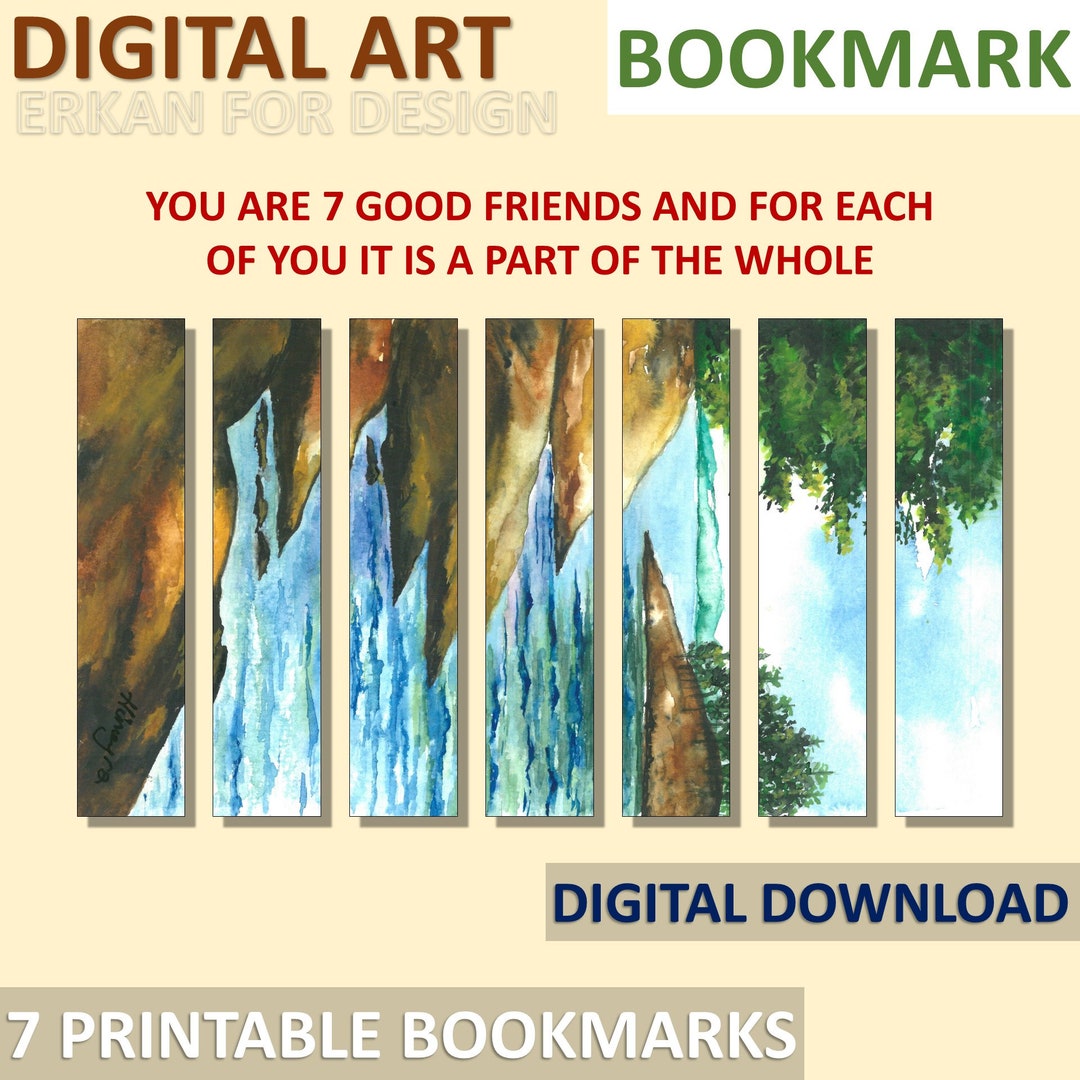 Printable Bookmarks bookends Instant Download Compatible - Etsy