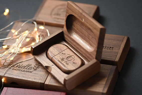 Custom Printed Wooden USB Flash Drive With Box Walnut Maple - Etsy UK