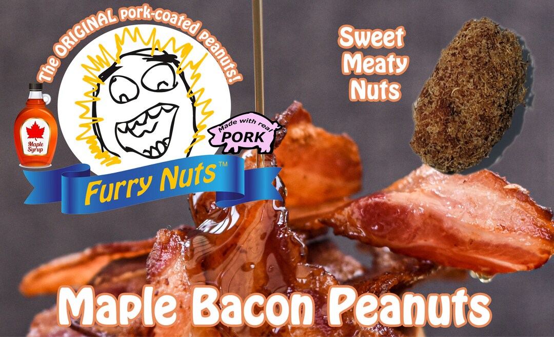 Furry Nuts Maple Bacon Peanut Snack - Etsy