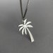 925 Sterling Silver Palm Necklace, Palm Tree Necklace, Tree Pendant ...