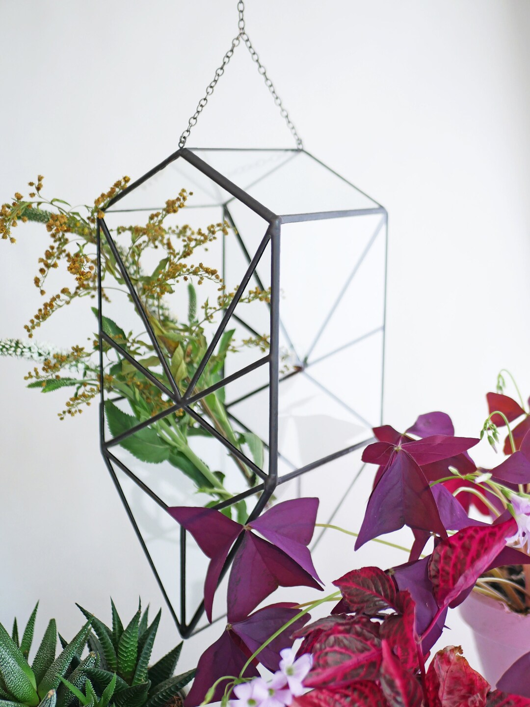Tree of Life Terrarium, Geometric Terrarium, Stained Glass Terrarium ...