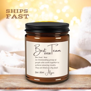 Employee Appreciation Gift, Personalized Team Candle, Team Appreciation ...