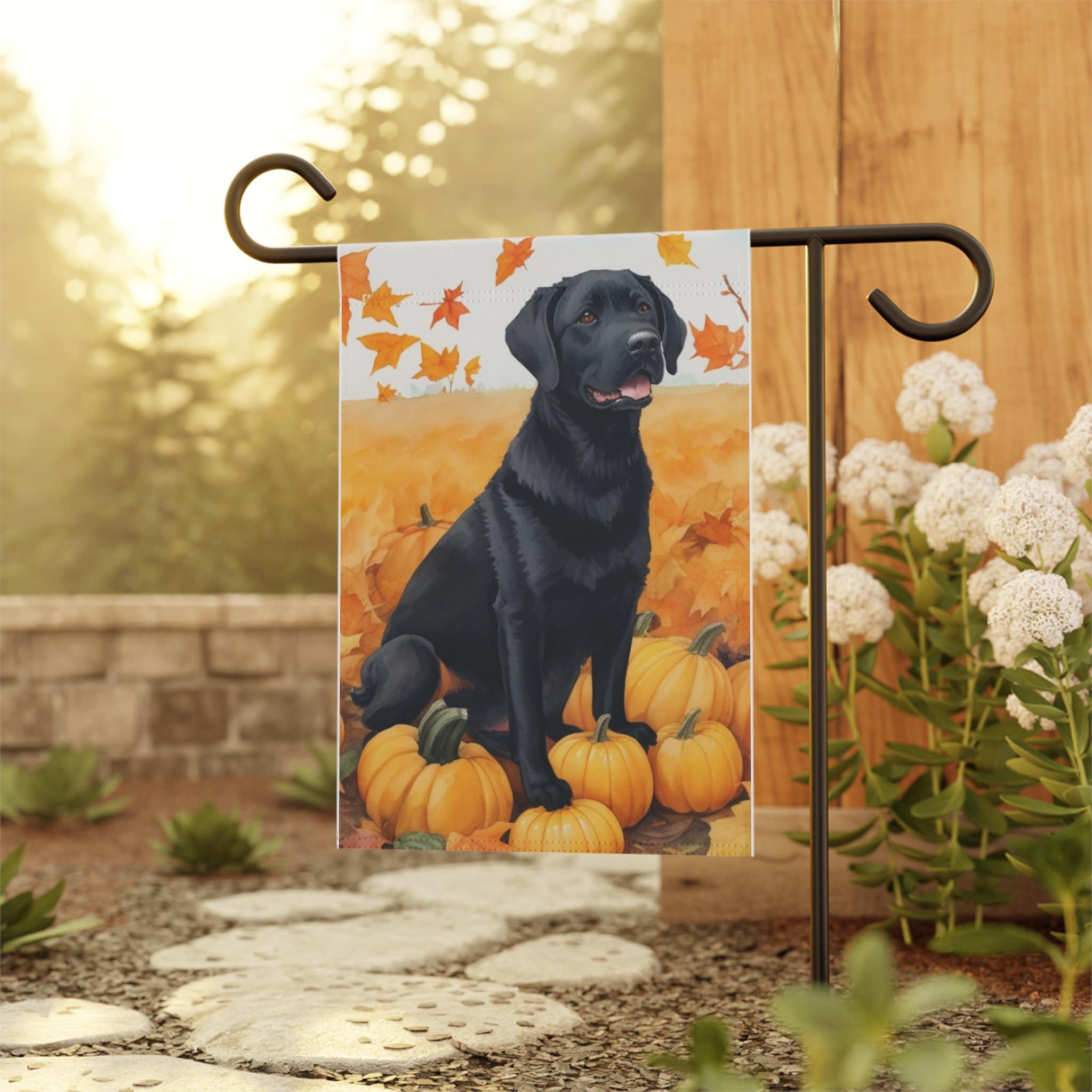 Black Lab flag, fall flag, Black Lab garden flag sold by Erin Moody ...