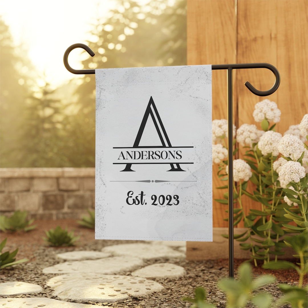 Personalized Garden Flag Wedding Garden Flag Just Married Garden Flag
