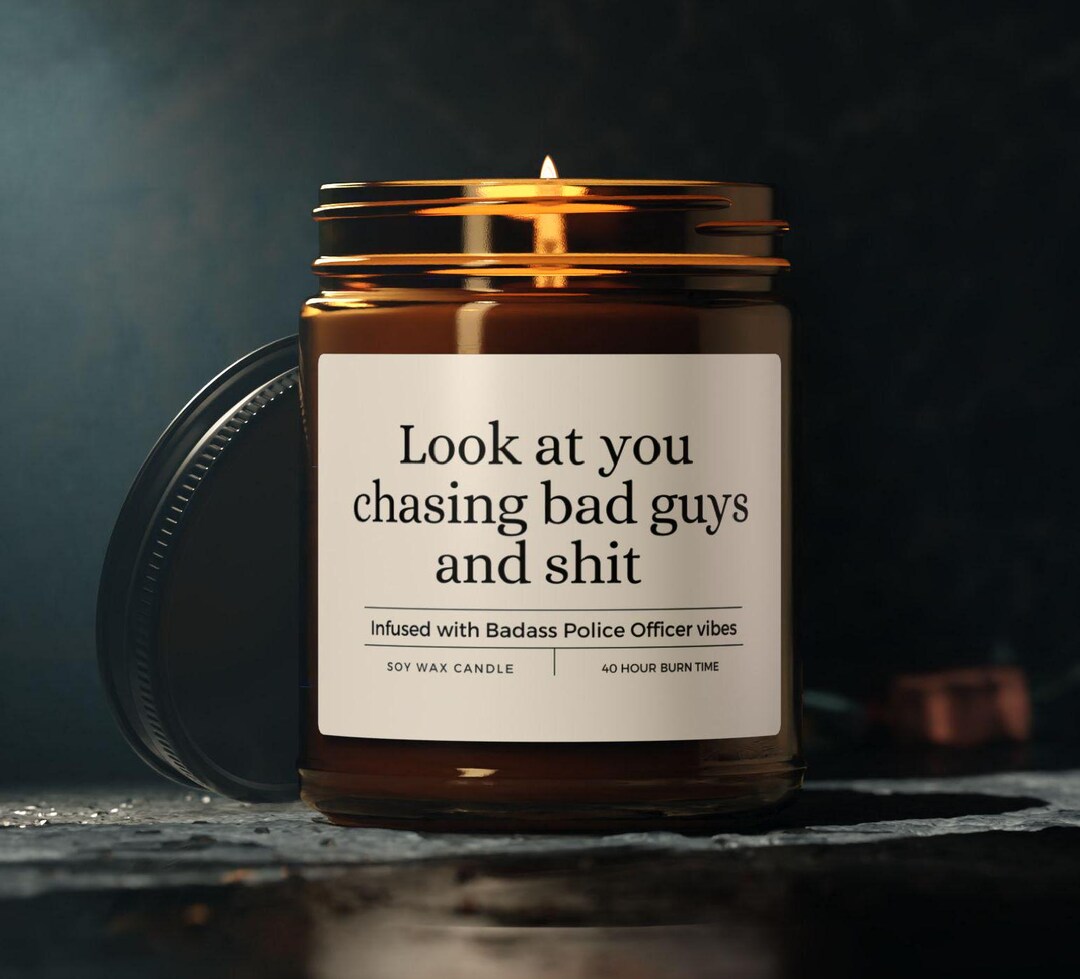Funny Police Officer Gift, Detective Candle, Law Enforcement Gift ...