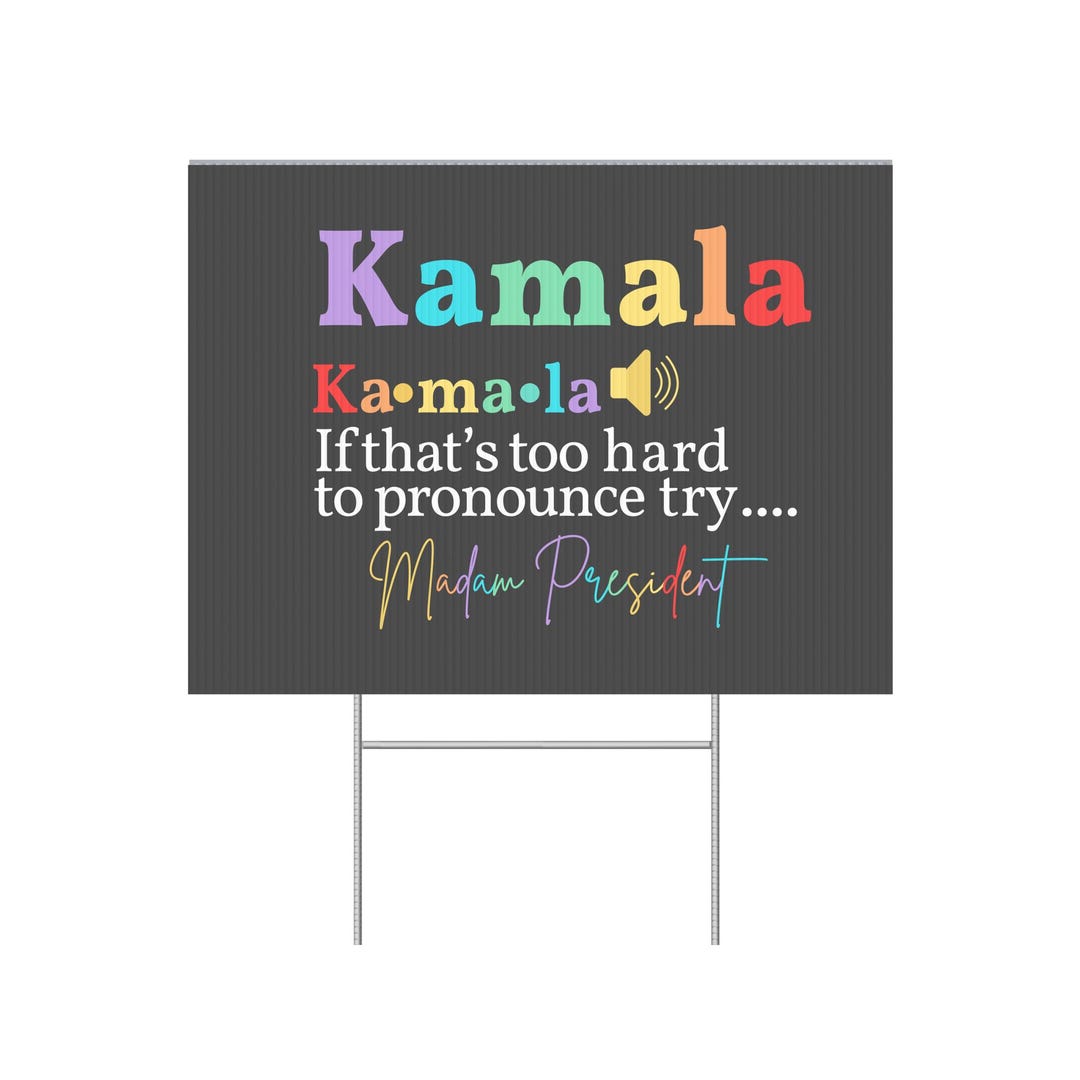 Kamala Harris Yard Sign, Madam President Yard Sign, Vote Kamala Harris ...