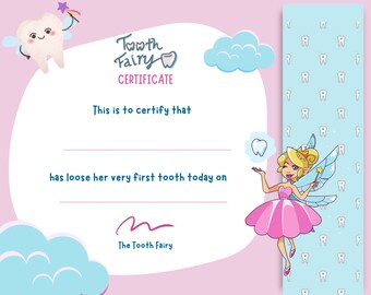 Lost 1st Tooth Certificate - Etsy