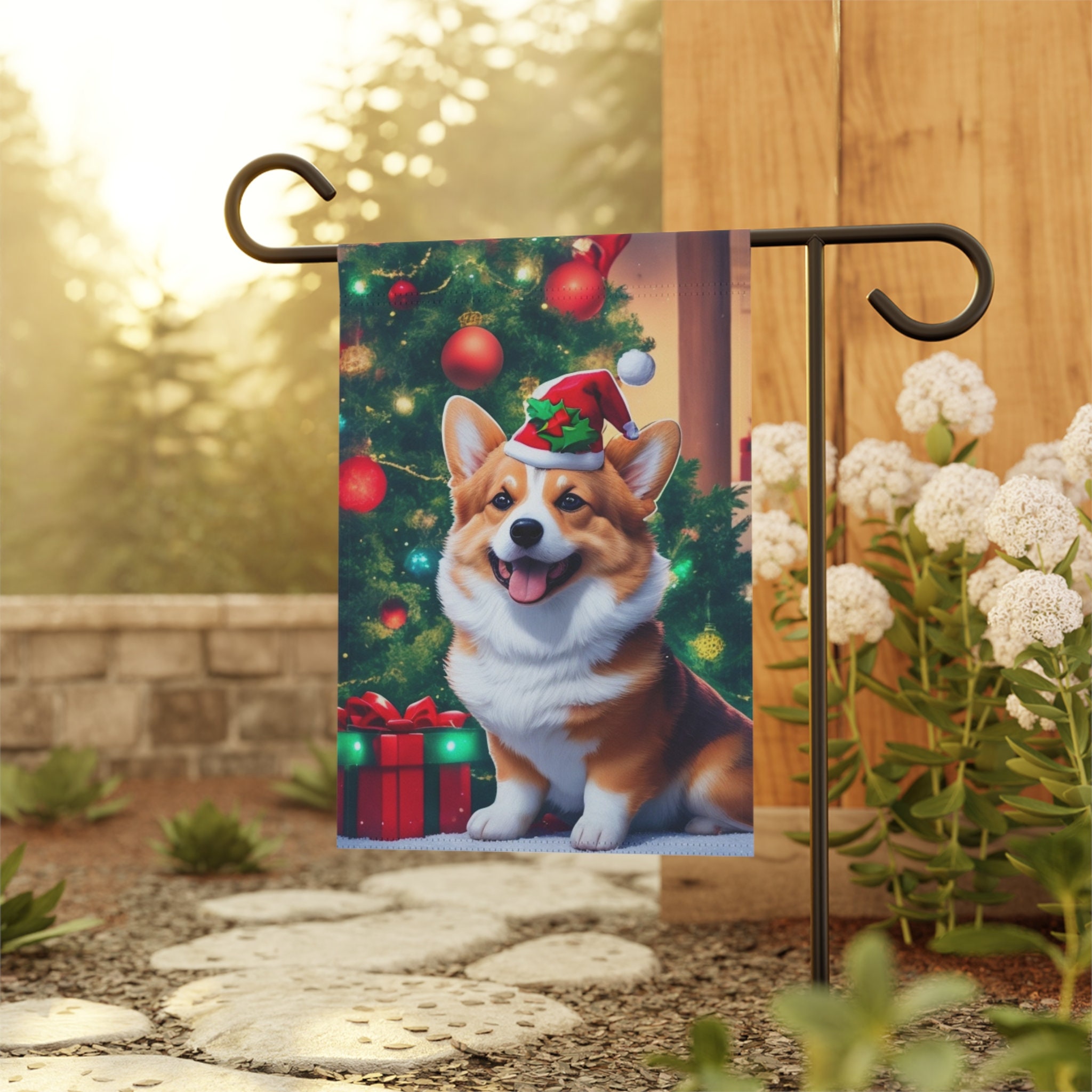 Christmas Corgi Garden Flag, Winter Corgi Flag, Corgi Flag, Corgi ...