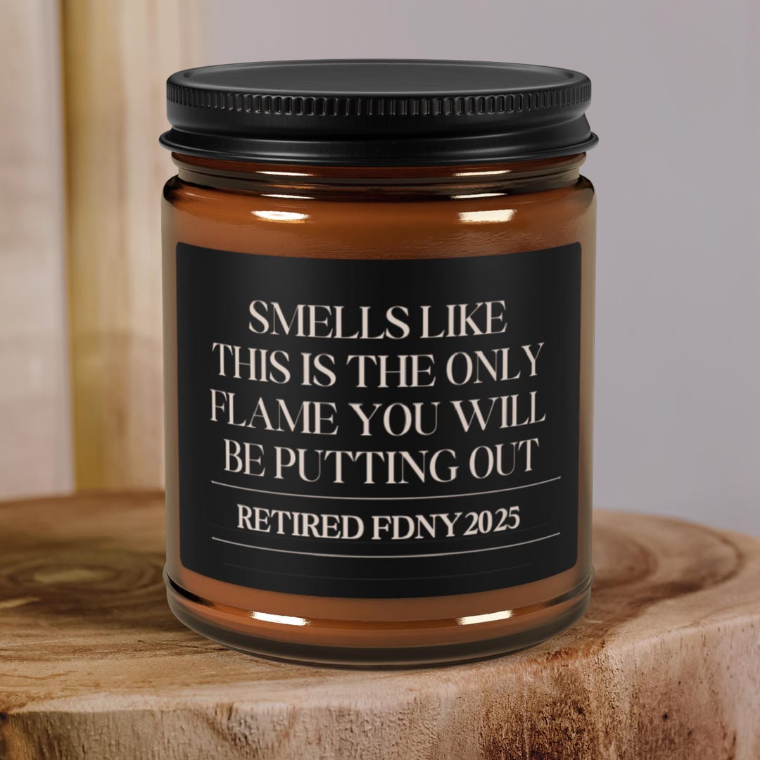 Personalized Firefighter Retiring Gift, Candle for Retired Fireman Gift ...