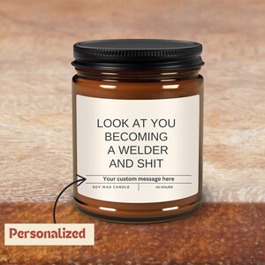 Personalized Welder Candle Gift for Welder, Welding Gifts, Funny Welder ...