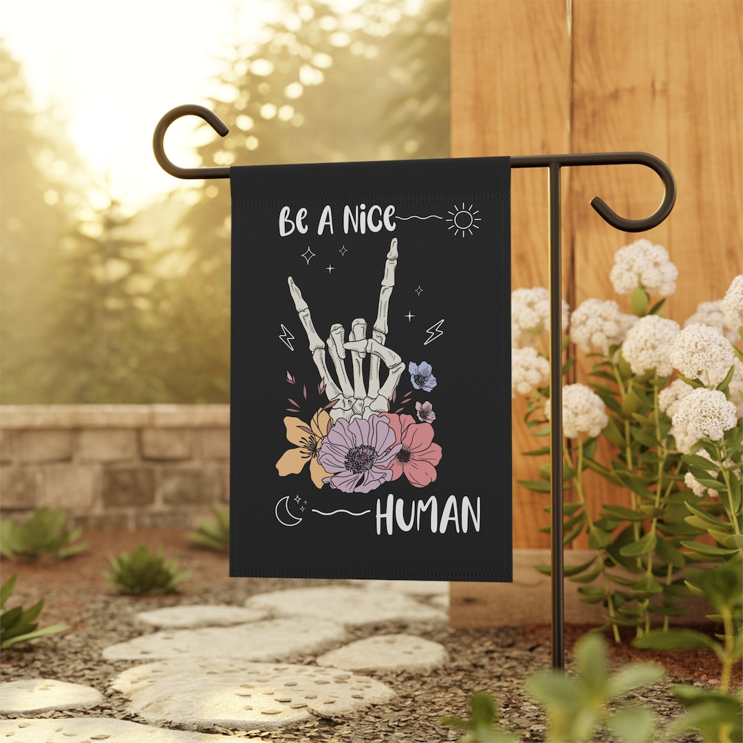 Kindness Garden Flag | Be A Good Human | Inspirational Home Decor ...