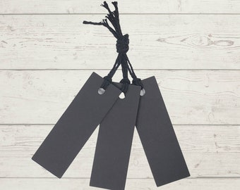 Black Paper Tags - Etsy