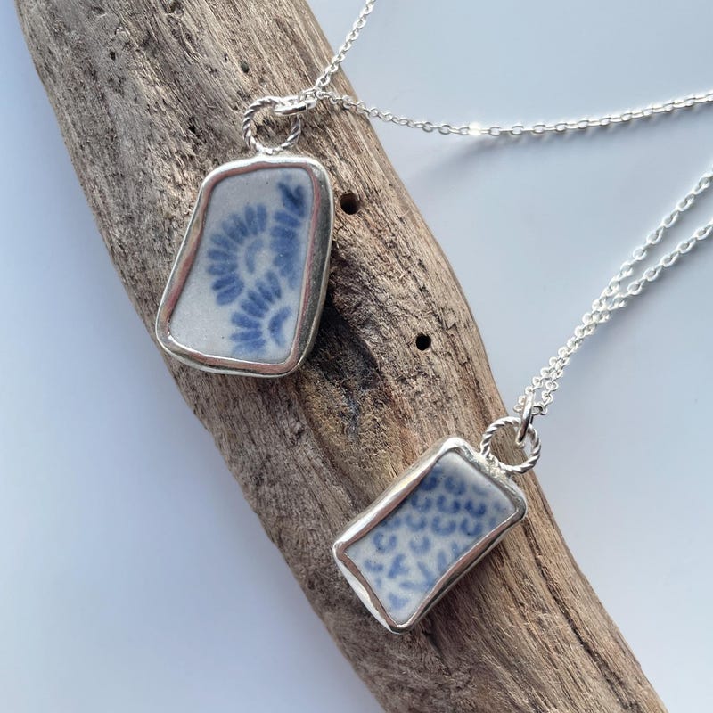 Silver Clay Pendant Sea - Etsy UK