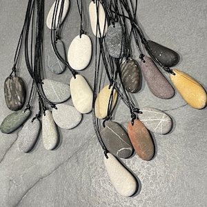 Sea Pebbles Necklace, Rock Necklaces, Nature Beach Pebbles Pendant ...
