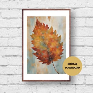 Autumn Wall Art, Set of 3, Fall Leaves, Digital Prints, Fall Wall Art ...