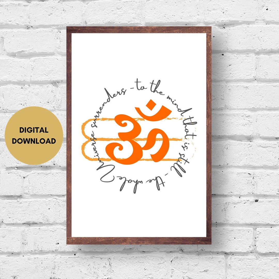 Om Symbol Print, Digital Download, Om Quote Poster Print, Mind Body ...