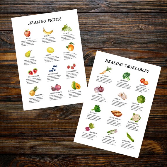 Healing Fruit Amp Vegetable Chart Health Aid Hair, Skin & Nail Tablets