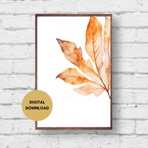Watercolor Autumn Wall Art, Set of 5, Digital Prints, Fall Wall Art ...