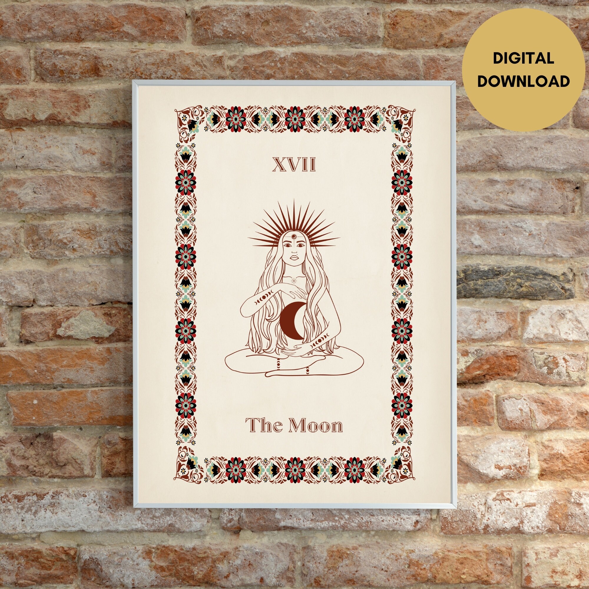 Tarot Wall Art Set, Digital Download, Tarot Print Poster, Goddess, Sun ...