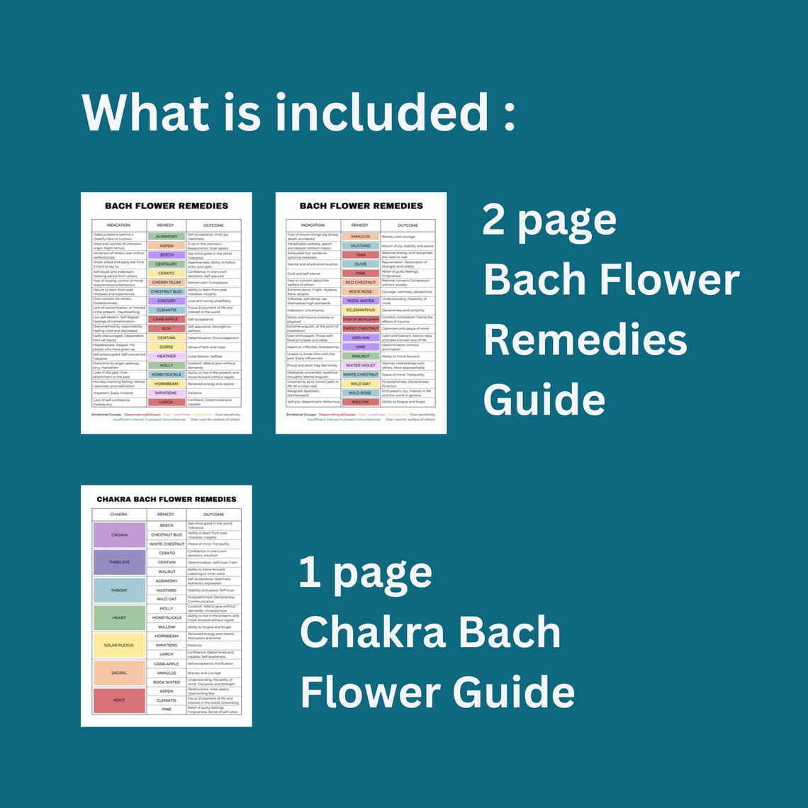 Bach Flower Bundle, Bach Flower Remedies Guide, Chakra Bach Flower ...