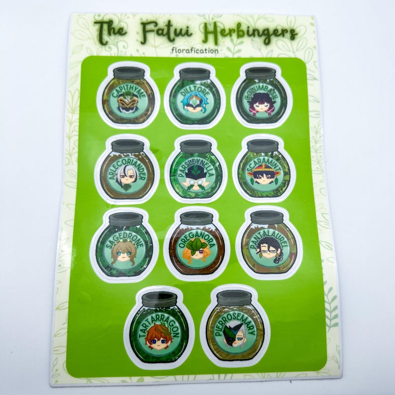 GENSHIN IMPACT Fatui Harbingers (herbingers) Sticker Sheet - Dottore ...