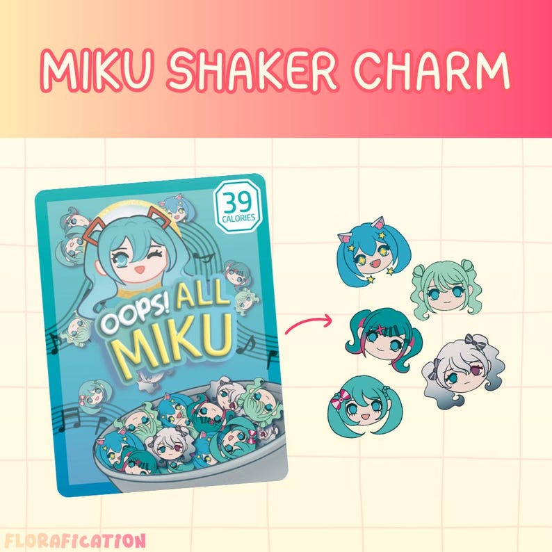 Hatsune Miku Shaker Charm: Project Sekai Cereal Box - Etsy