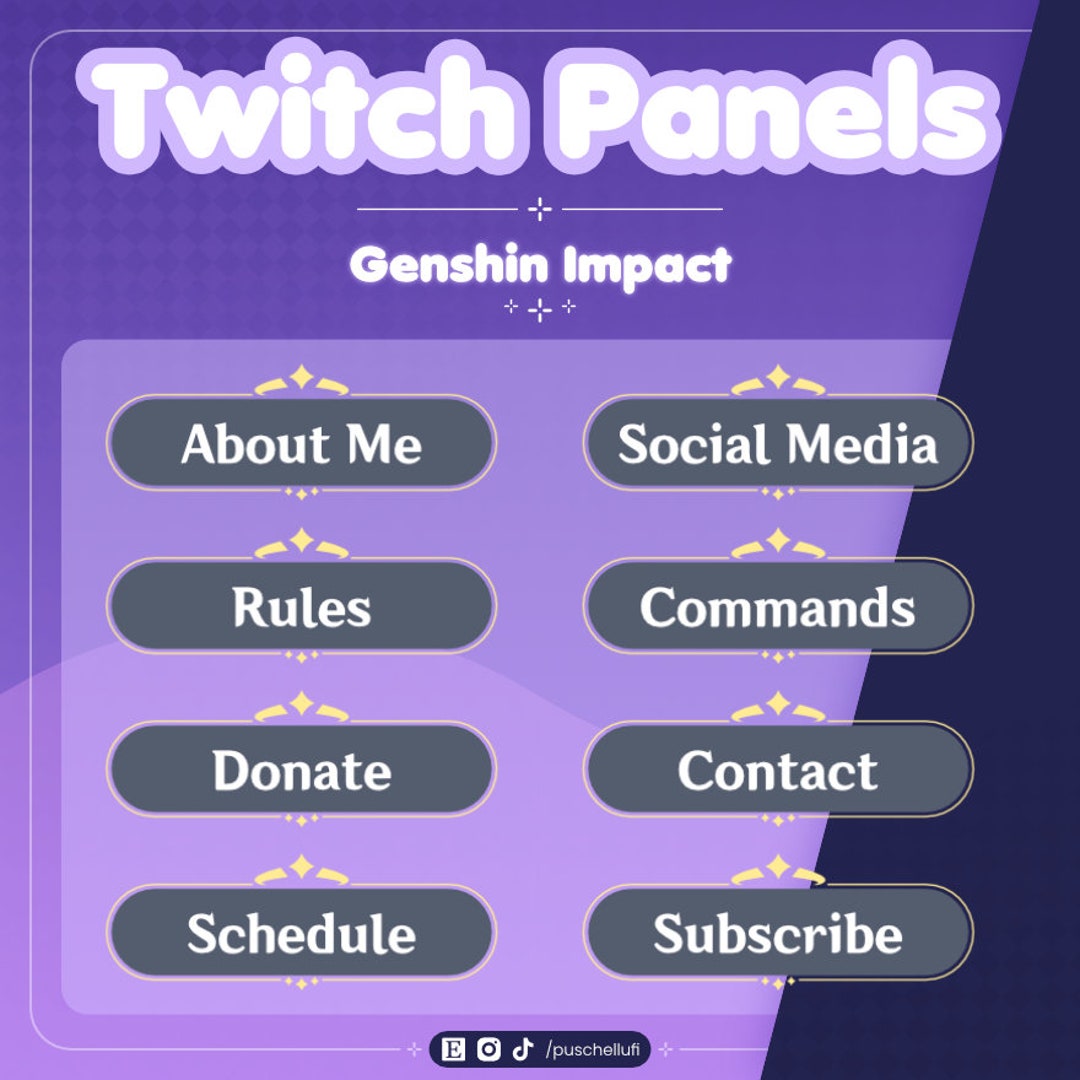 Genshin Impact Twitch Panels / Stream Overlay - Etsy