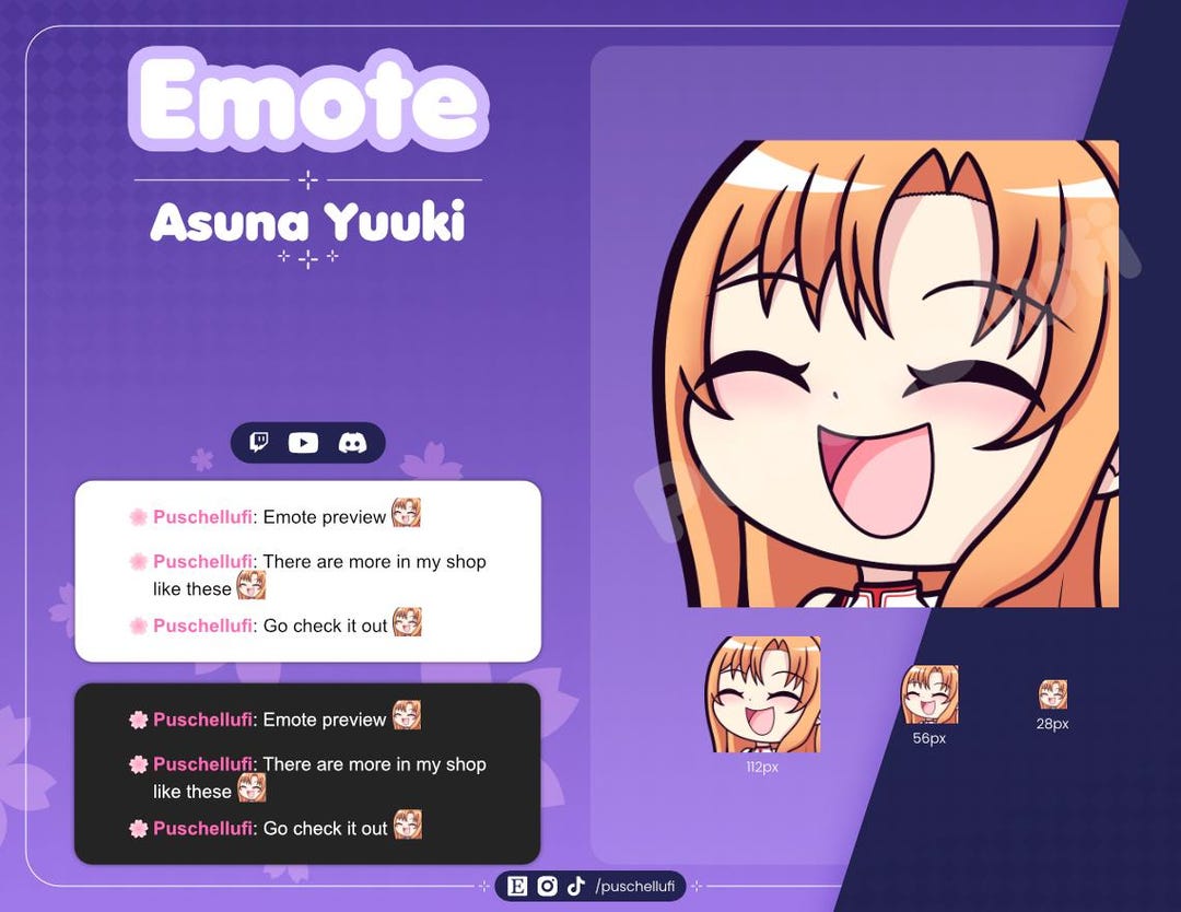 Asuna Yuuki Laugh Emote // for Twitch, Discord, Youtube - Etsy