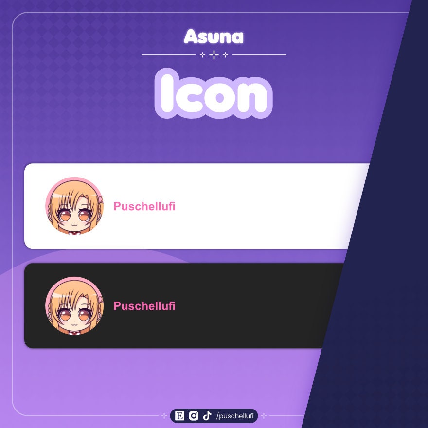 Asuna Yuuki Icon / Sword Art Online / Profile Picture - Etsy