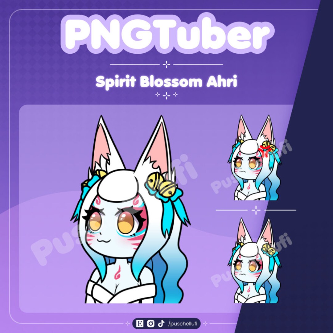 Spirit Blossom Ahri Pngtuber / League of Legends / Stream Overlay - Etsy