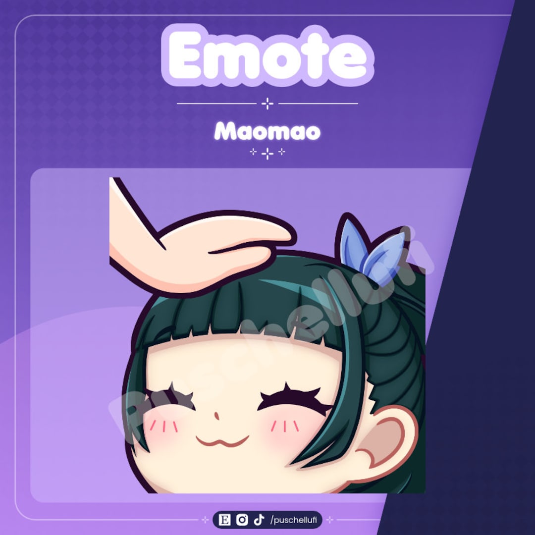 Maomao Head Pat Emote / Twitch, Discord, Youtube - Etsy