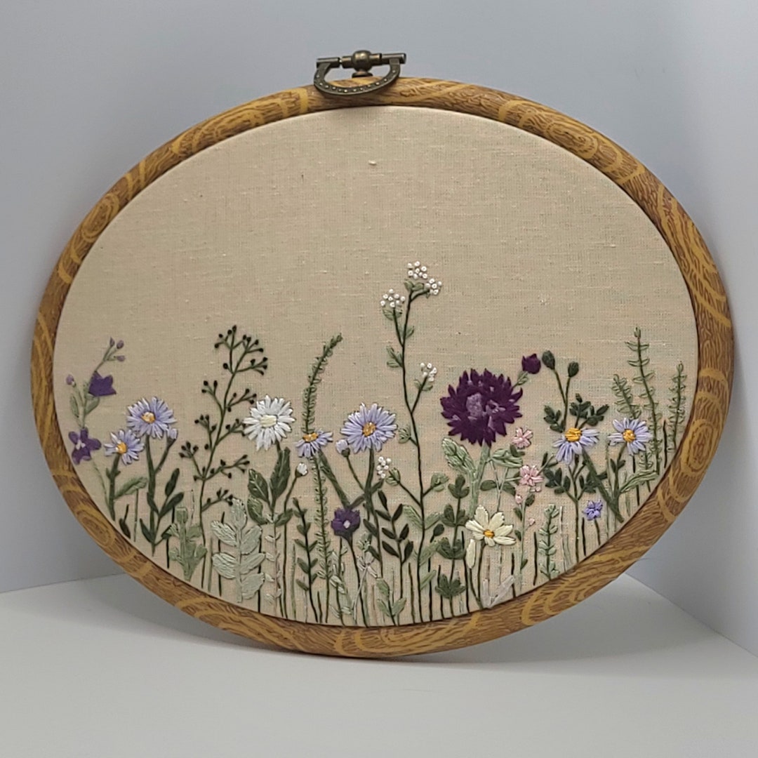Personalized Birth Flower Embroideryhoop - Etsy