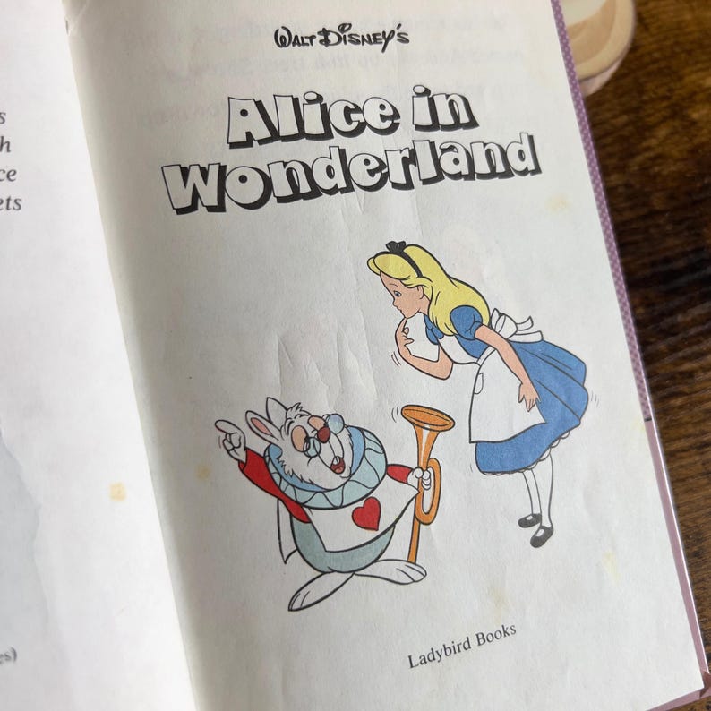 Vintage 1991 Alice in Wonderland Book, Ladybird Disney Classic - Etsy