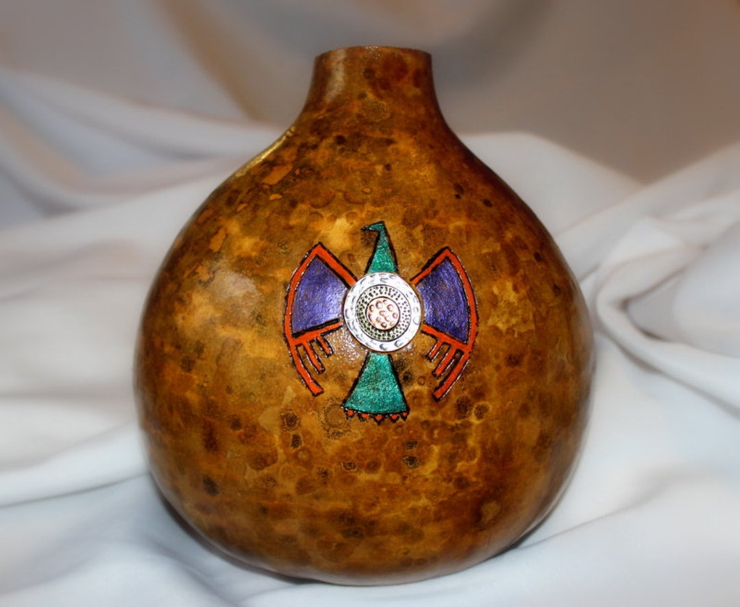 Southwestern Sun Bird Design Gourd - Etsy