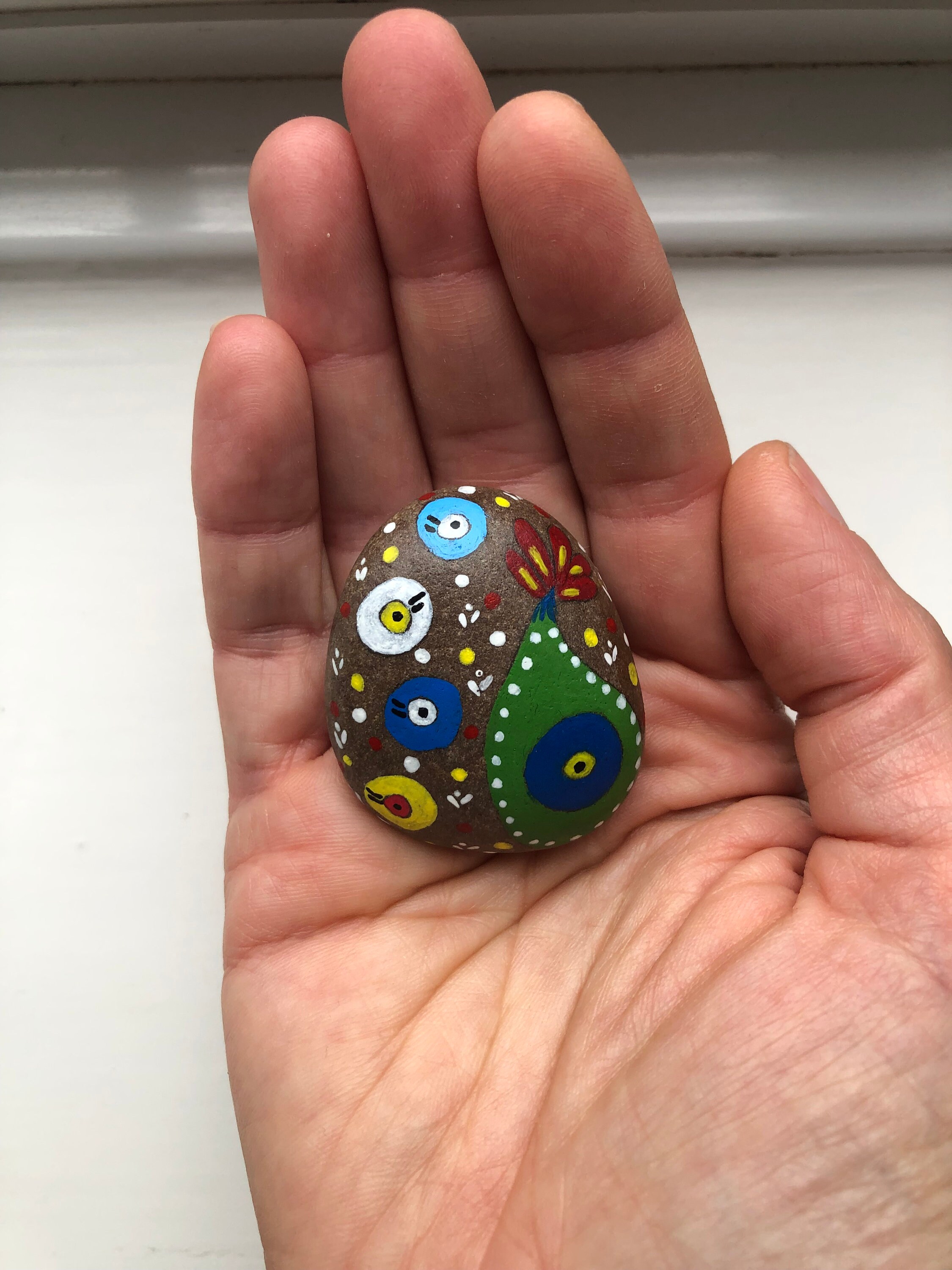 Hand Painted Evil Eye Stone Hand Painted Stone Hand Painted - Etsy