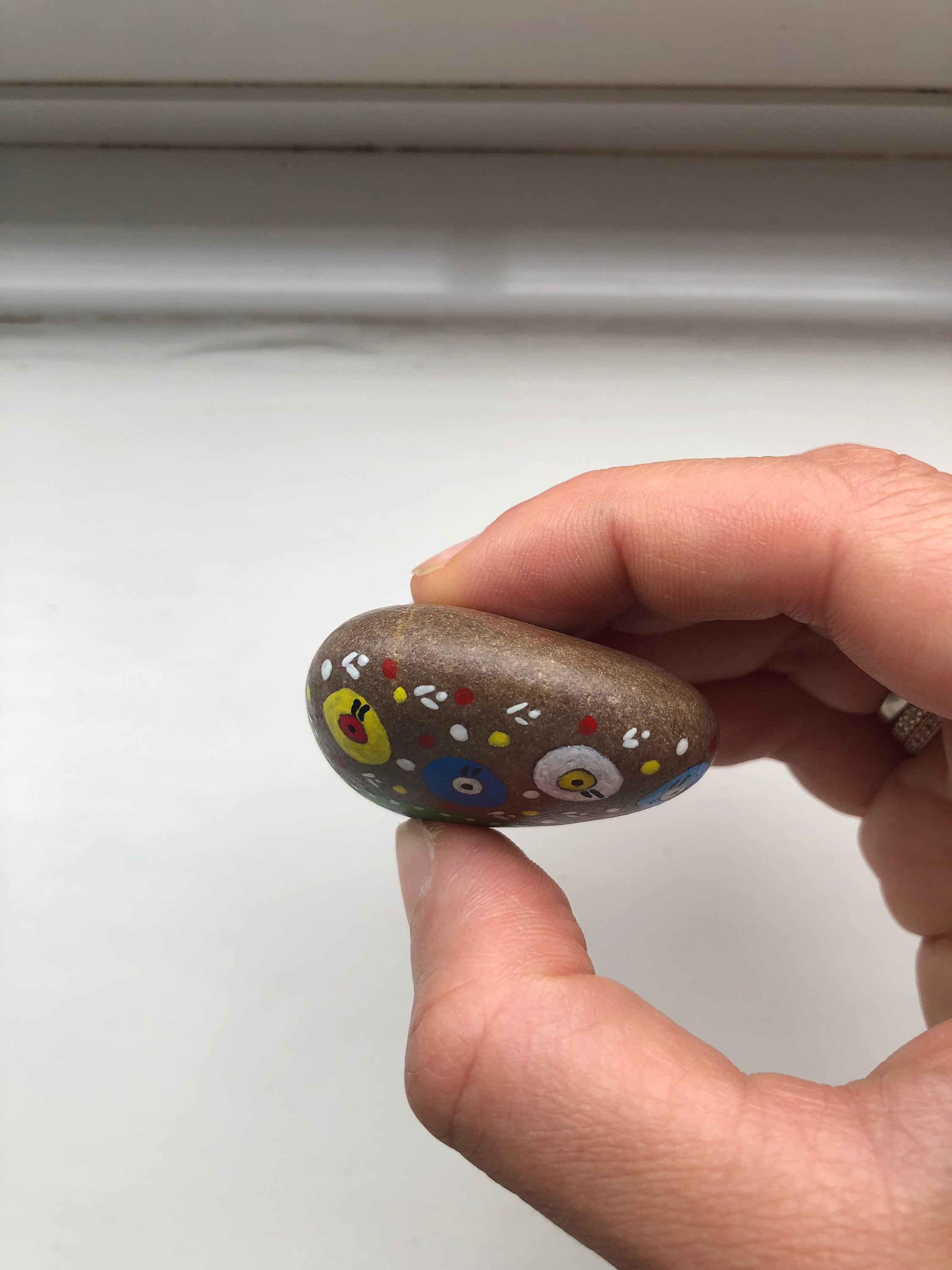 Hand Painted Evil Eye Stone Hand Painted Stone Hand Painted - Etsy