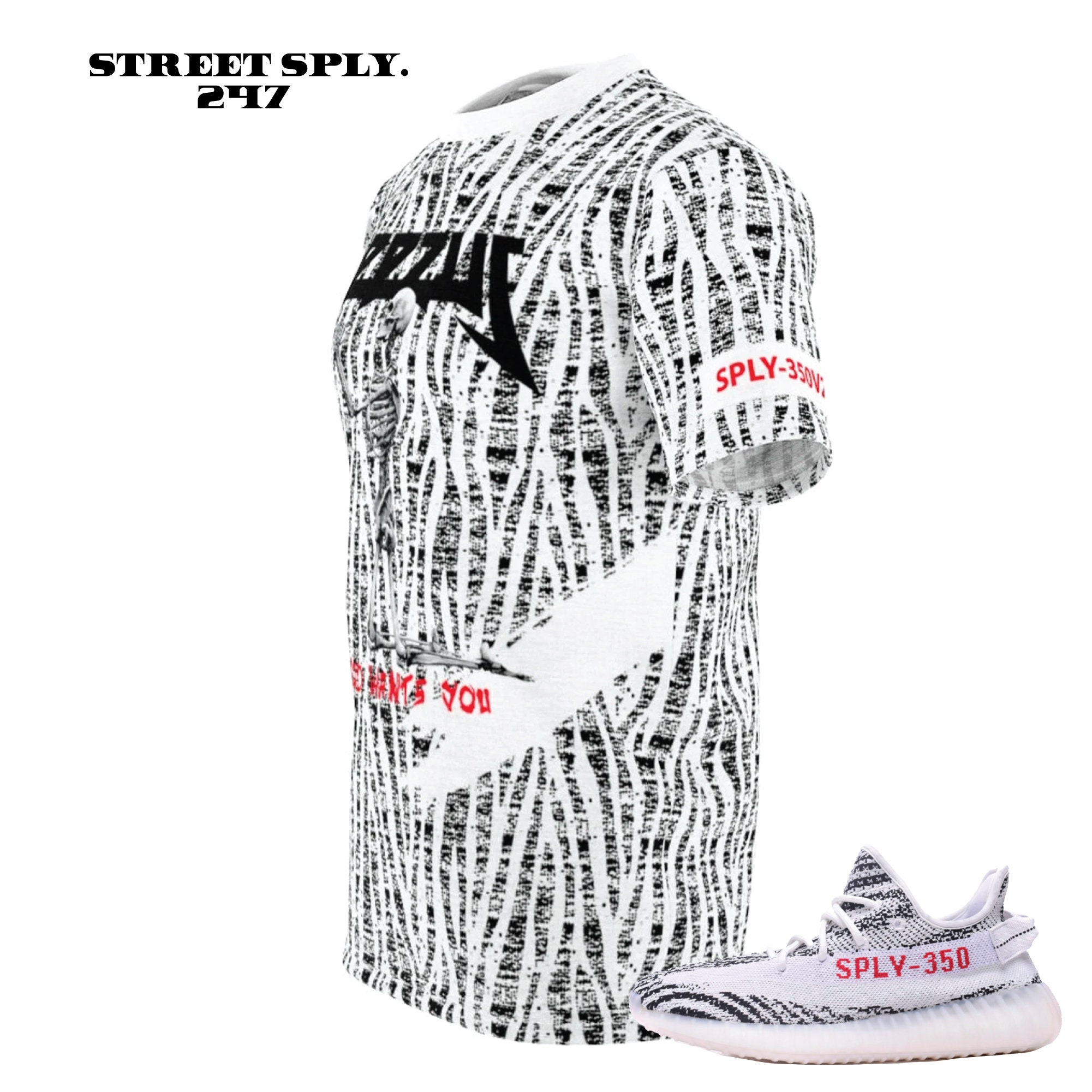 Yeezy Boost 350 V2 Zebra Matching All Over Pattern Tee - Etsy