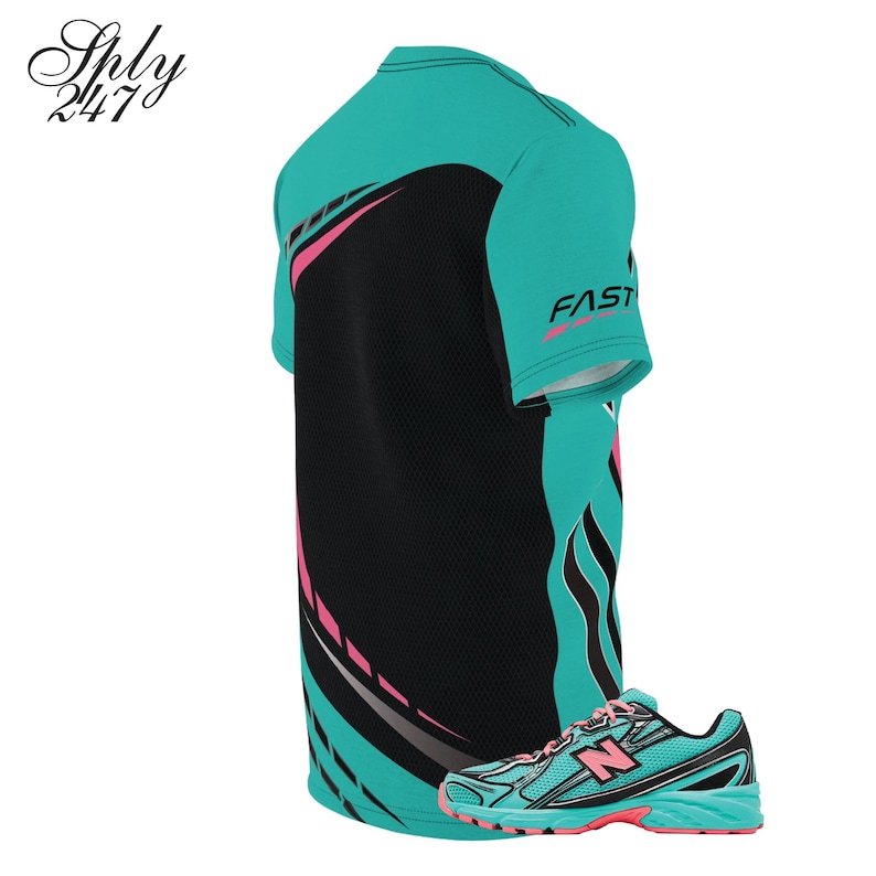 Sneaker Tee, Matching Shirt for New Balance 740 Cyber Jade, Black, Pink ...