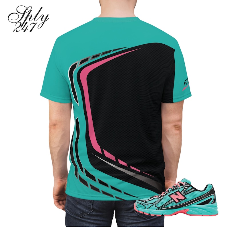 Sneaker Tee, Matching Shirt for New Balance 740 Cyber Jade, Black, Pink ...