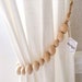 Wooden Beaded Curtain Hold Back, 2 Pcs Set, Boho Decor, Curtain ...