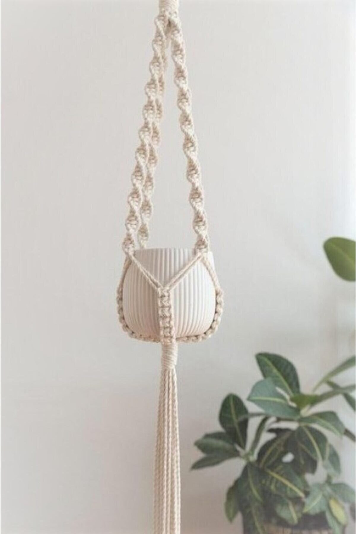 Macrame Plant Hanger, Flower Pot Holder, Boho Decor, Handmade Macrame ...