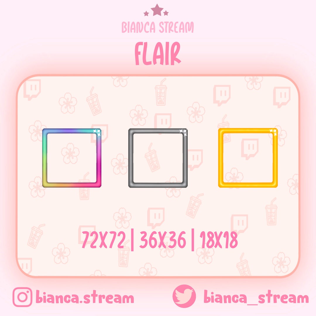Twitch Sub Badge Flair | Stream | Cute - Flair - Game | 3 Flair - Etsy