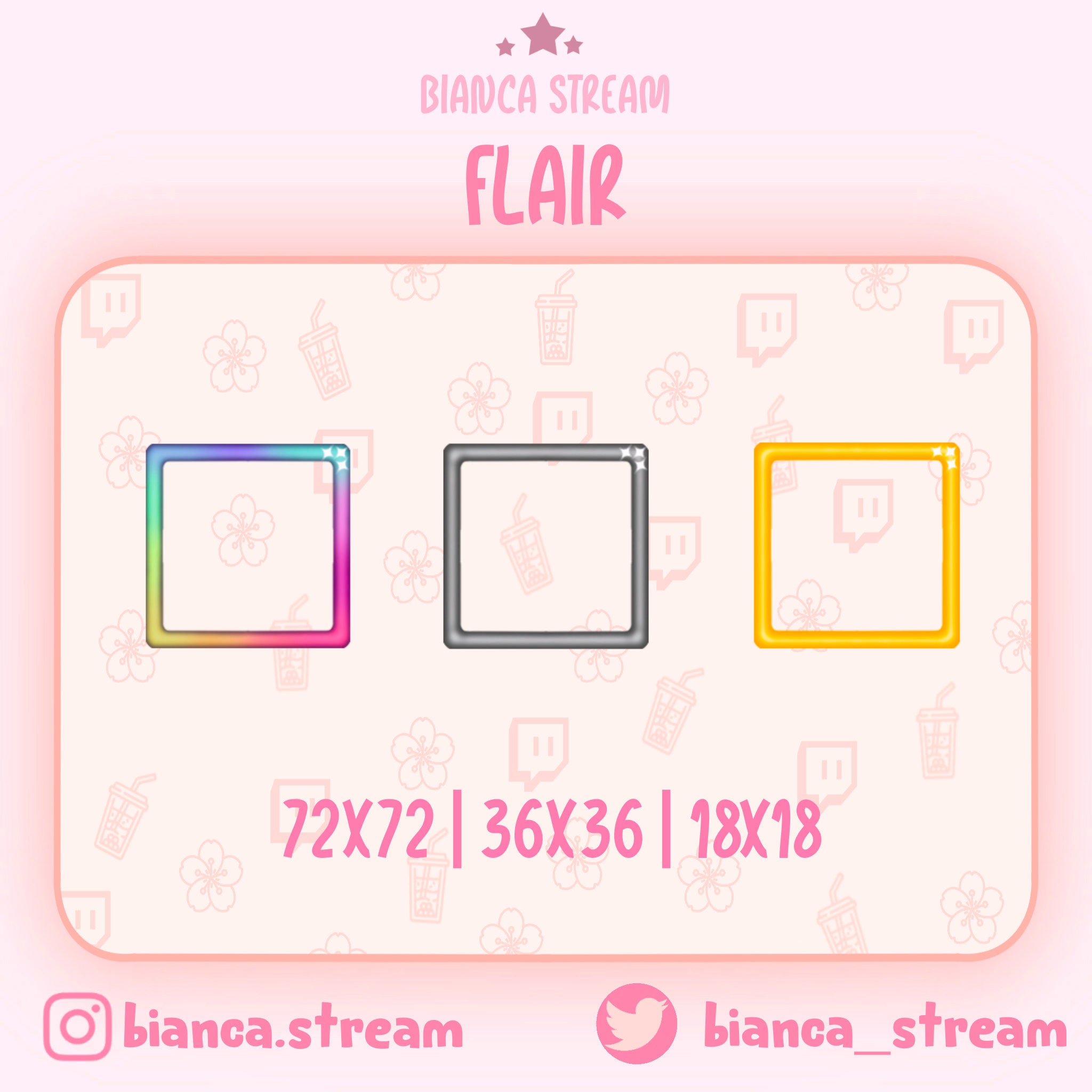 Twitch Sub Badge Flair | Stream | Cute - Flair - Game | 3 Flair - Etsy